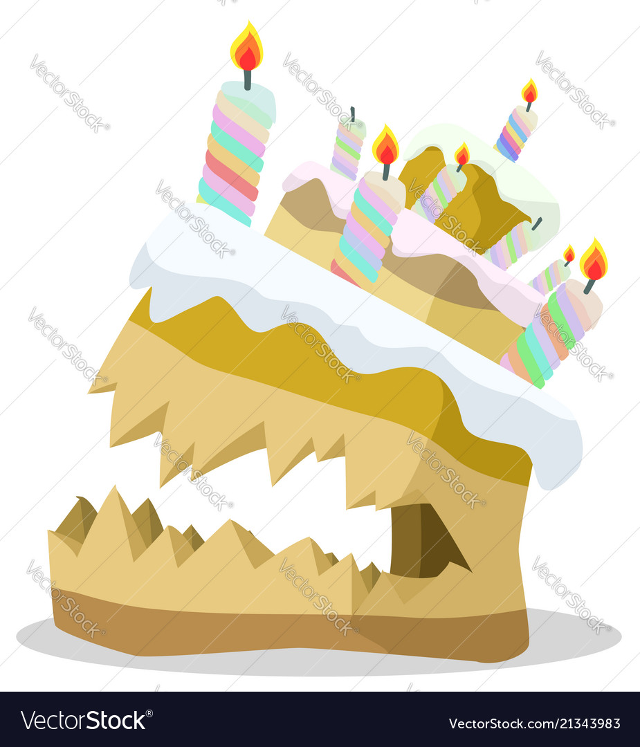 Angry cake Royalty Free Vector Image - VectorStock