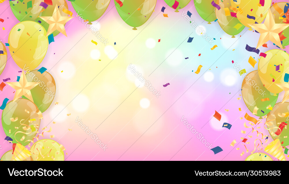Colorful birthday background with place for text Vector Image