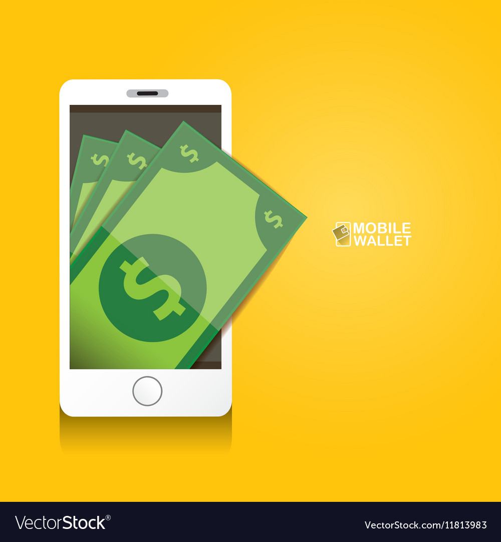 Digital mobile e wallet concept Royalty Free Vector Image