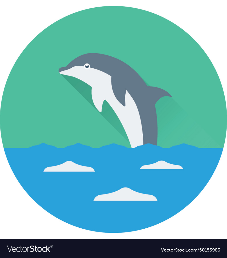Dolphin icon Royalty Free Vector Image - VectorStock