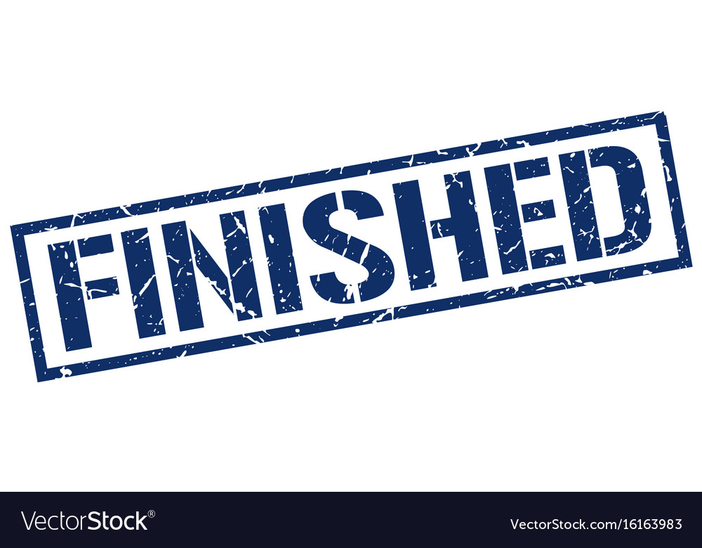 Finished stamp Royalty Free Vector Image - VectorStock