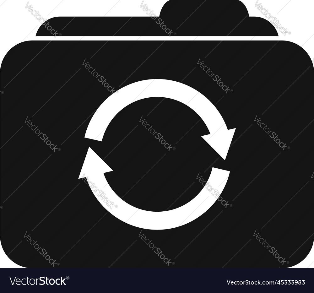 Folder recovery icon simple document data Vector Image