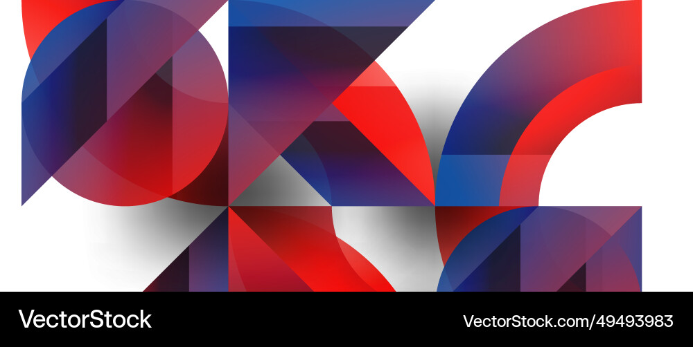 Geometric fusion - abstract harmony of triangles Vector Image