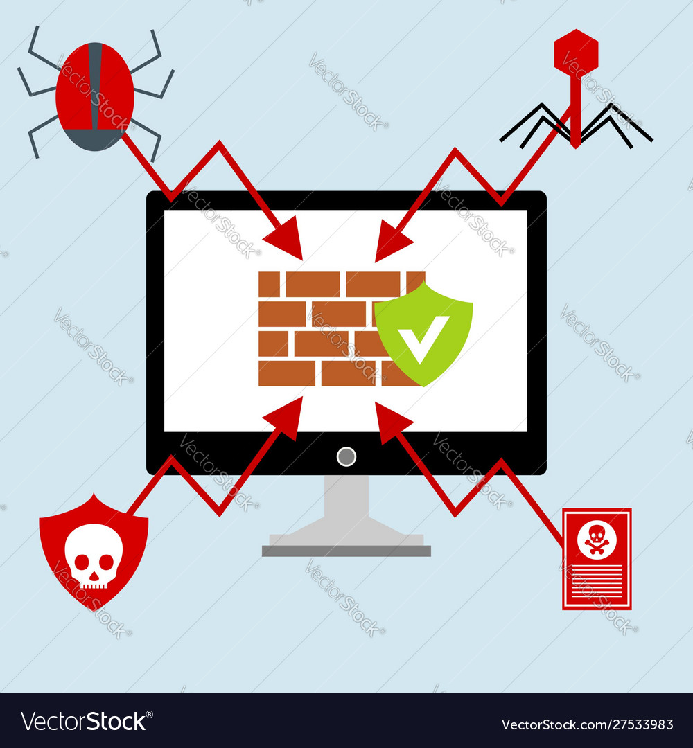 Hacker activity computeralert notification Vector Image