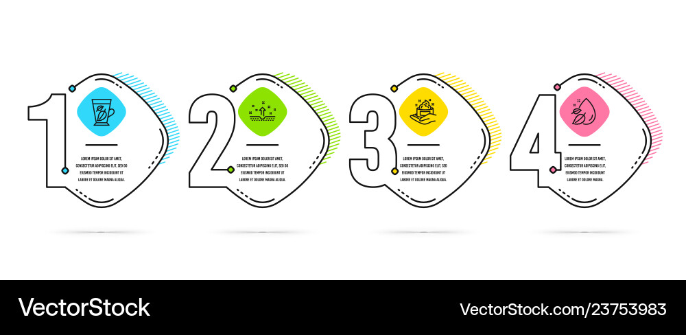 Infographic timeline set clean skin care Vector Image
