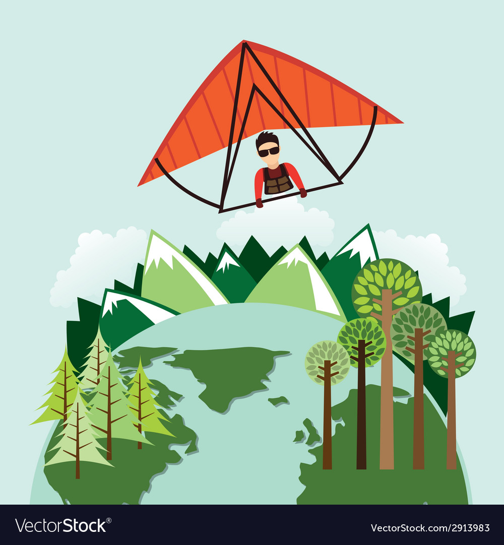 Paragliding Royalty Free Vector Image - VectorStock