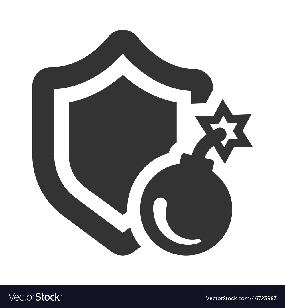 Security defense icon Royalty Free Vector Image