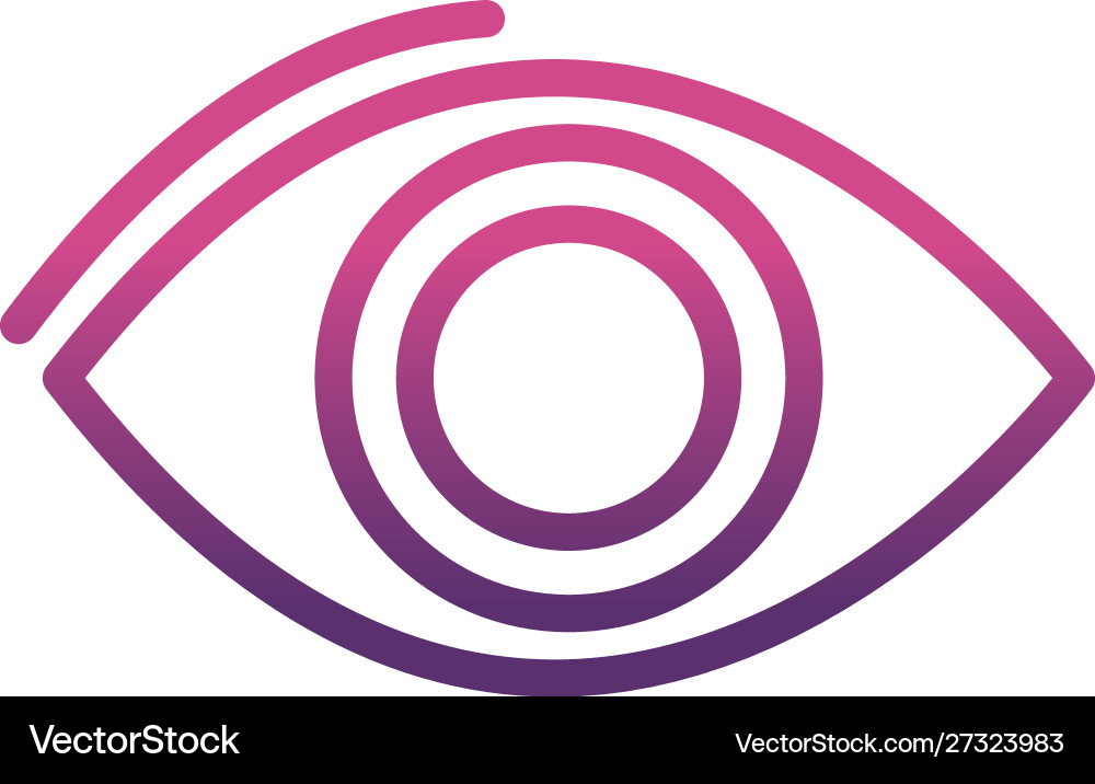 Surveillance eye network social media icon line Vector Image