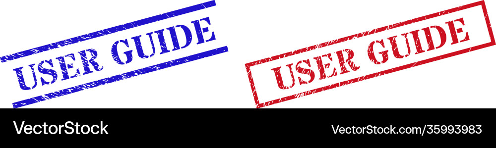 User guide textured scratched stamp seals Vector Image