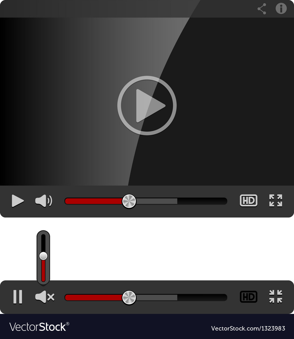 Video player Royalty Free Vector Image - VectorStock