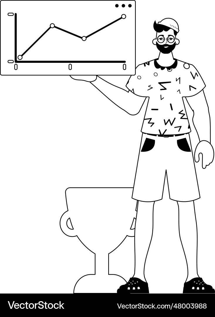 Derision holds a graph of offspring Royalty Free Vector