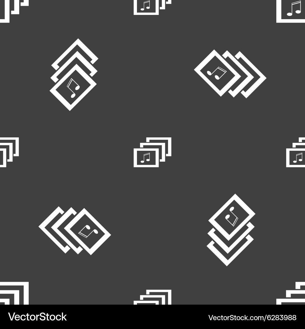 Mp3 music format sign icon musical symbol seamless