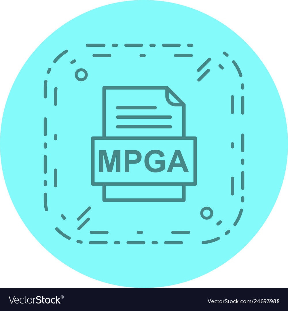 Mpga file document icon Royalty Free Vector Image