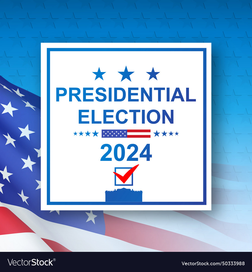 Presidential election 2024 in united states Vector Image