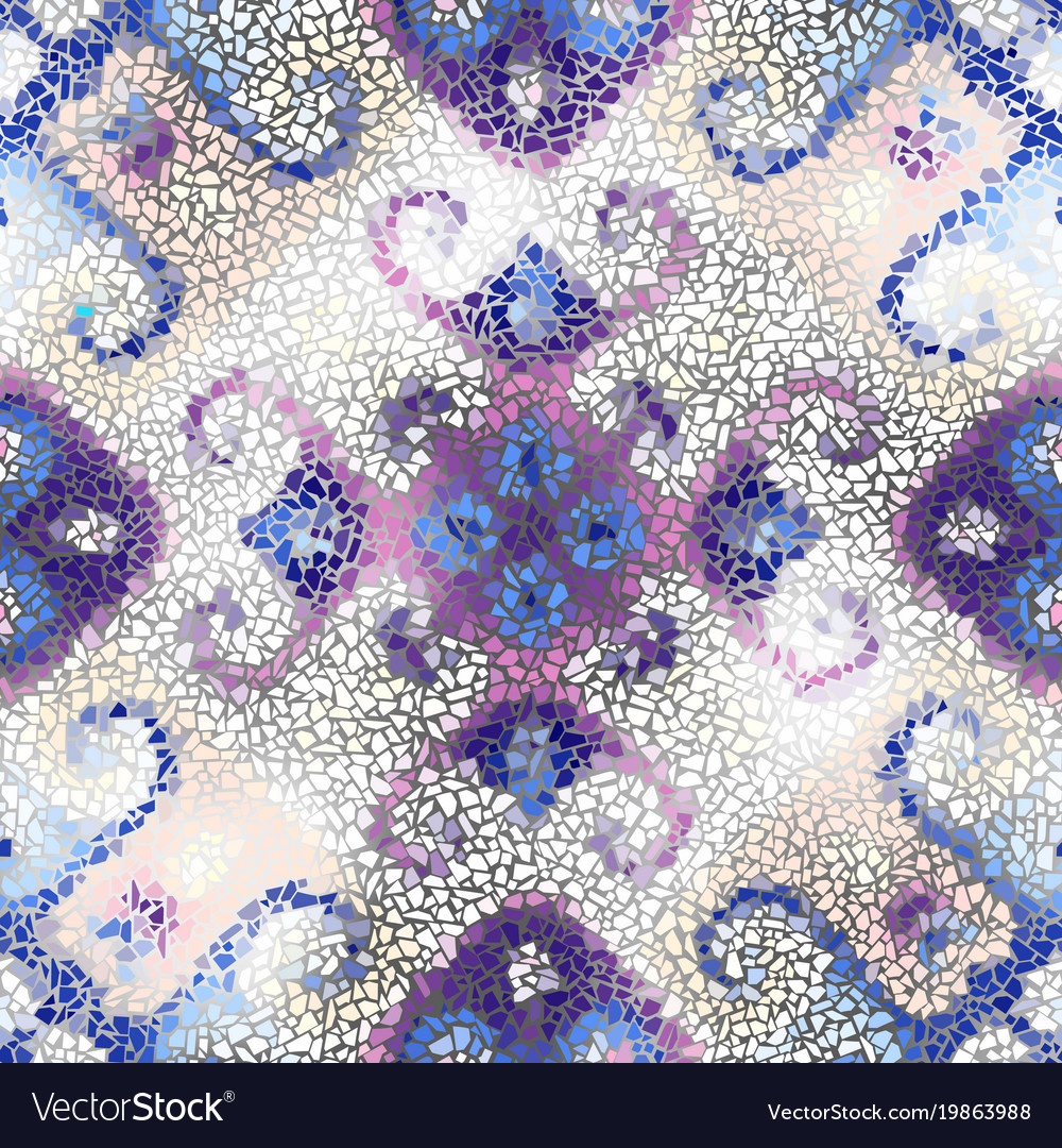 Seamless mosaic art pattern Royalty Free Vector Image