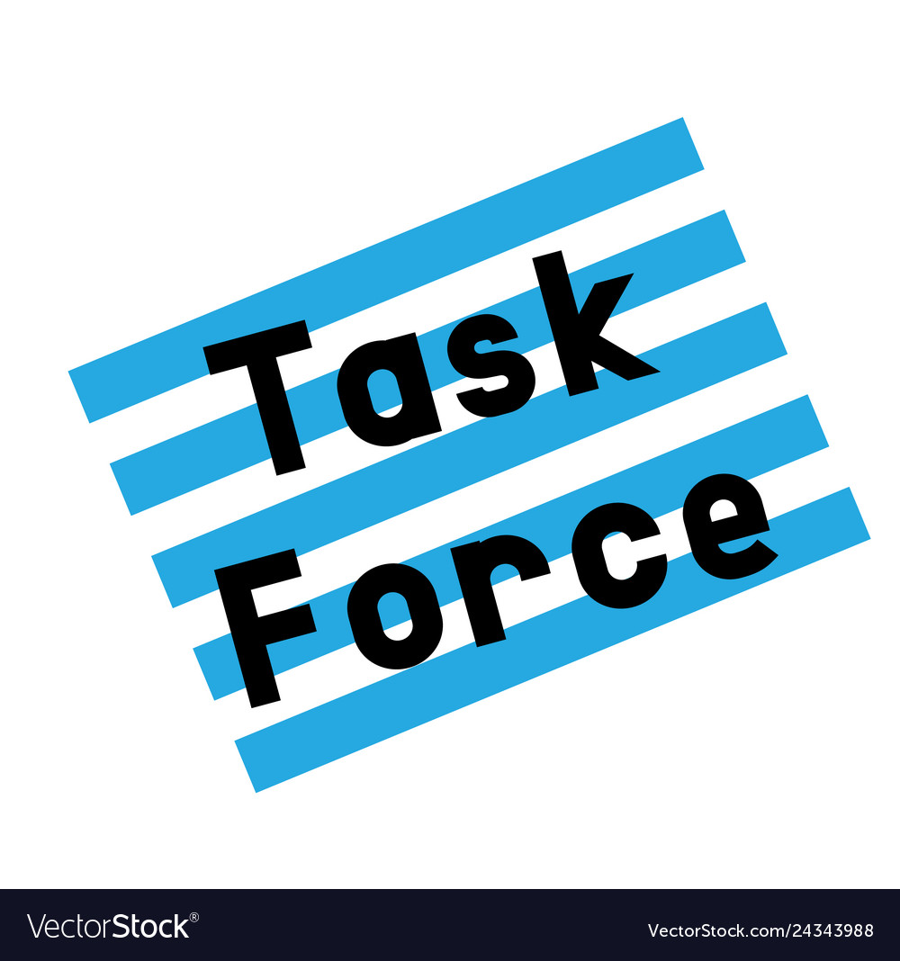 Task force stamp on white Royalty Free Vector Image