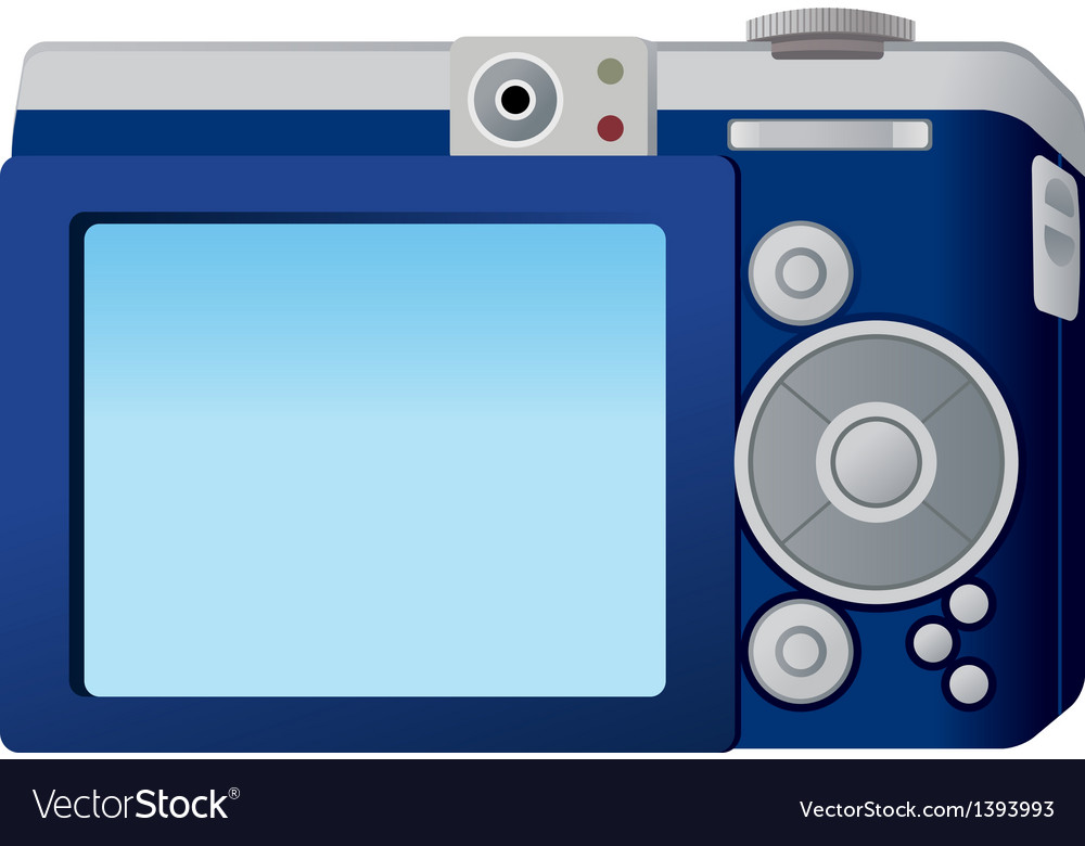 A digital camera is placed Royalty Free Vector Image