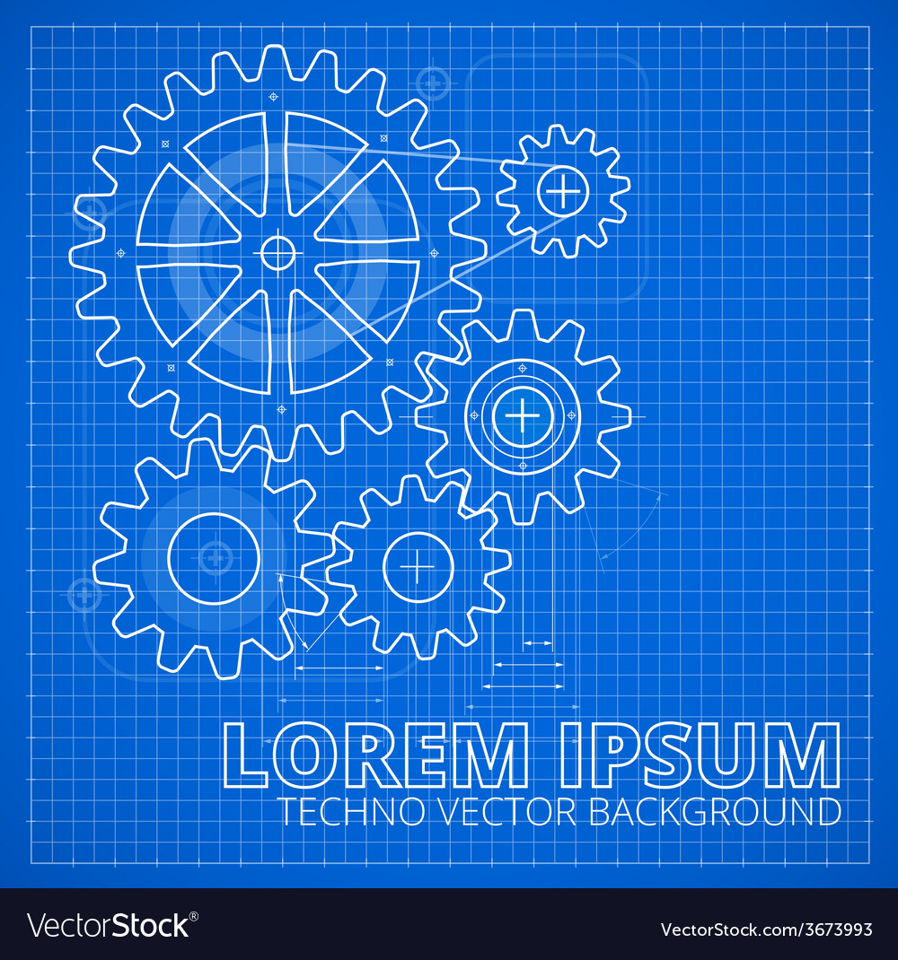 Abstract gear technology background Royalty Free Vector