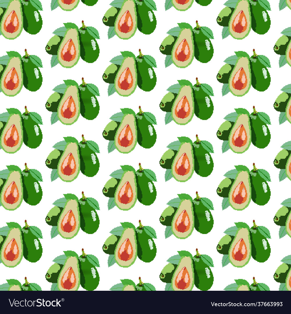 Avocado pattern Royalty Free Vector Image - VectorStock
