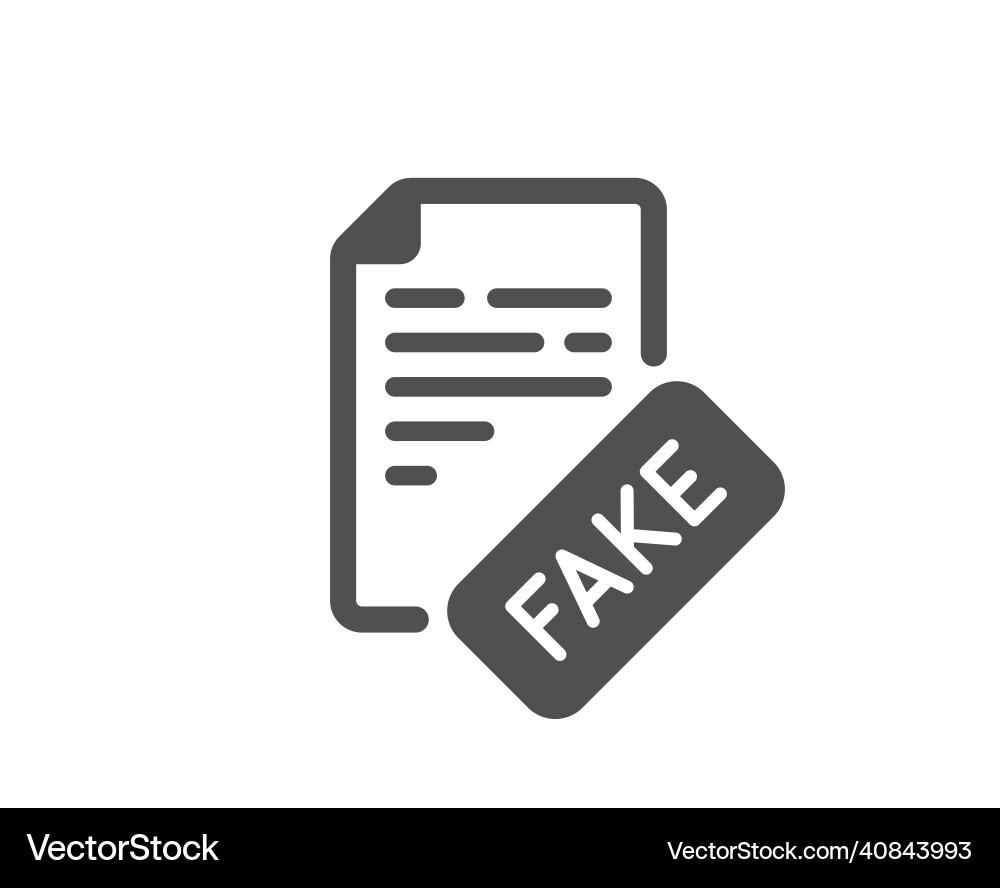 Fake news icon propaganda conspiracy document Vector Image