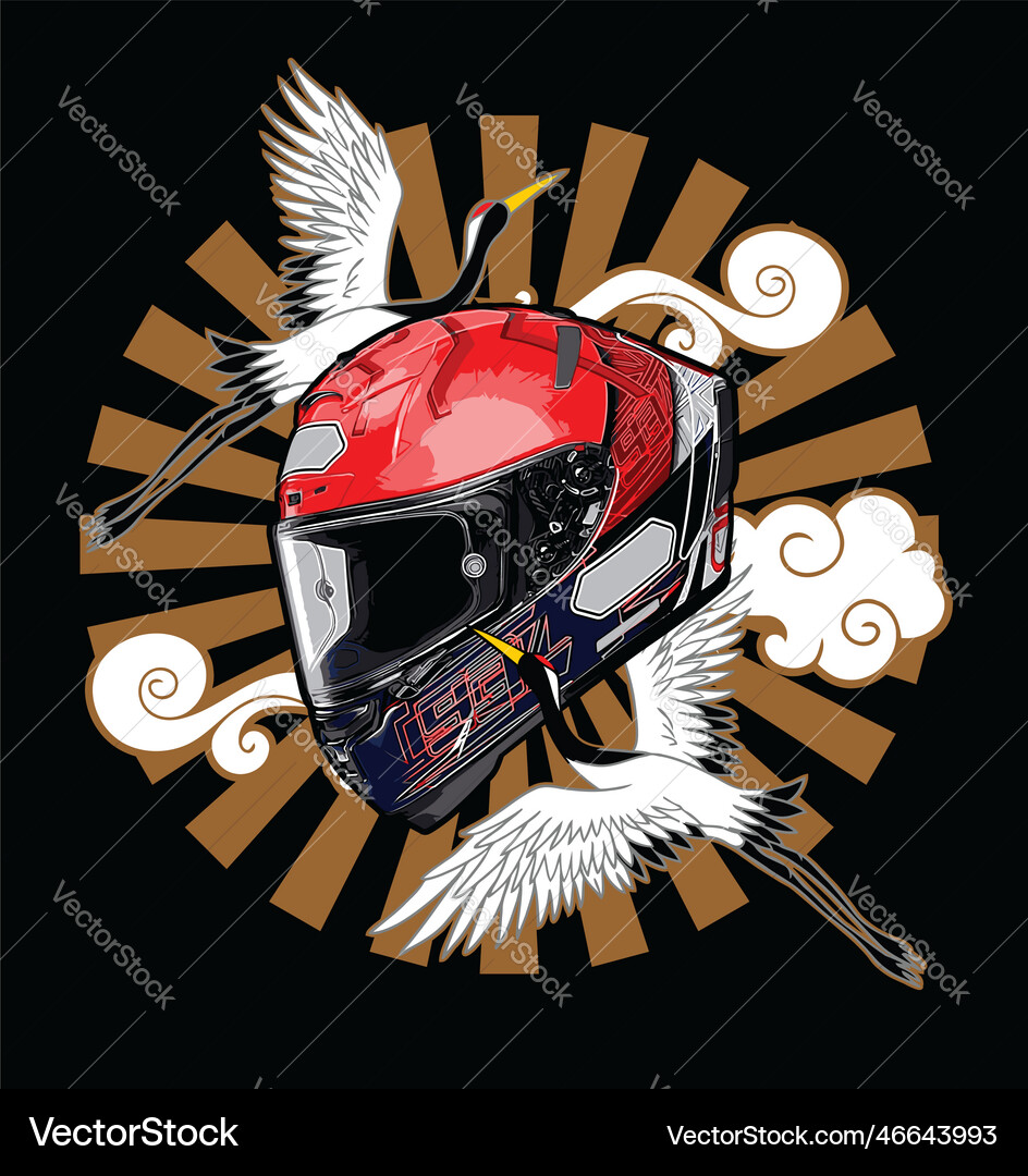 Helmet template for graphic design Royalty Free Vector Image