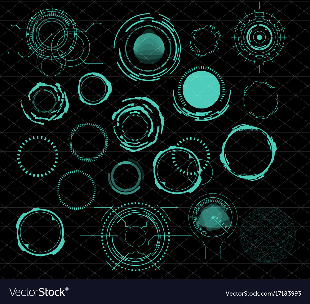 Infographic elements head-up display elements Vector Image