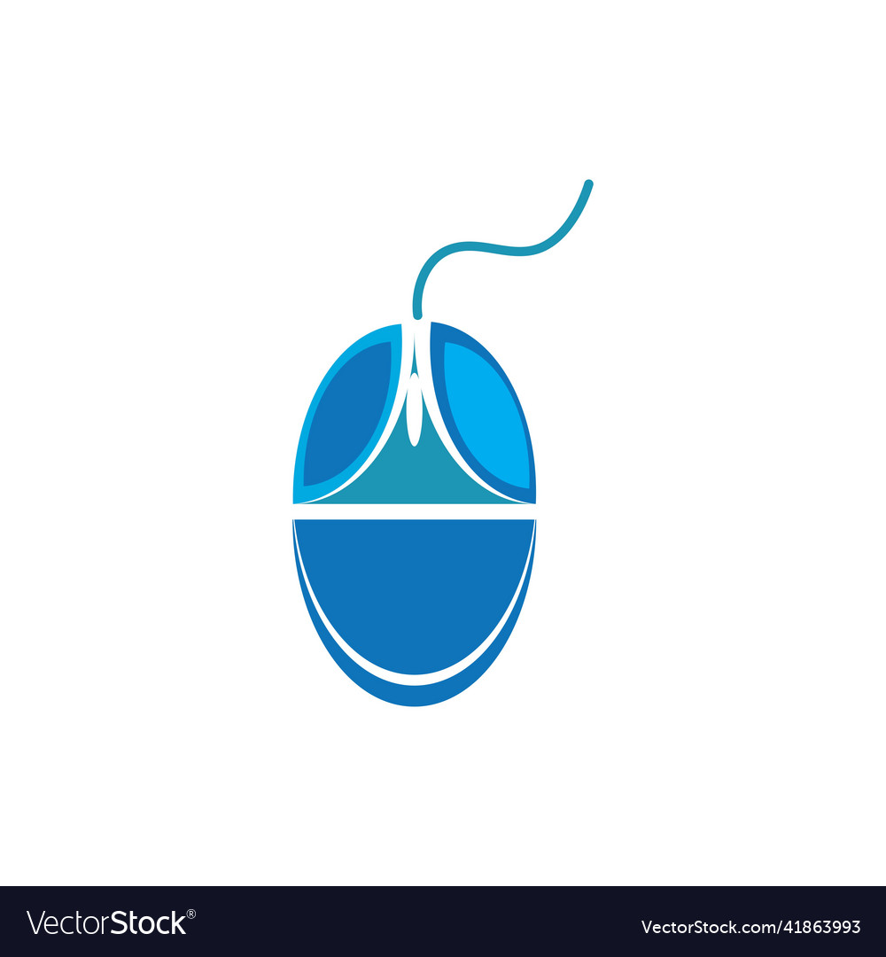 Mouse computer logo Royalty Free Vector Image - VectorStock