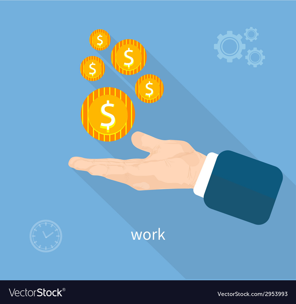 Payment work Royalty Free Vector Image - VectorStock