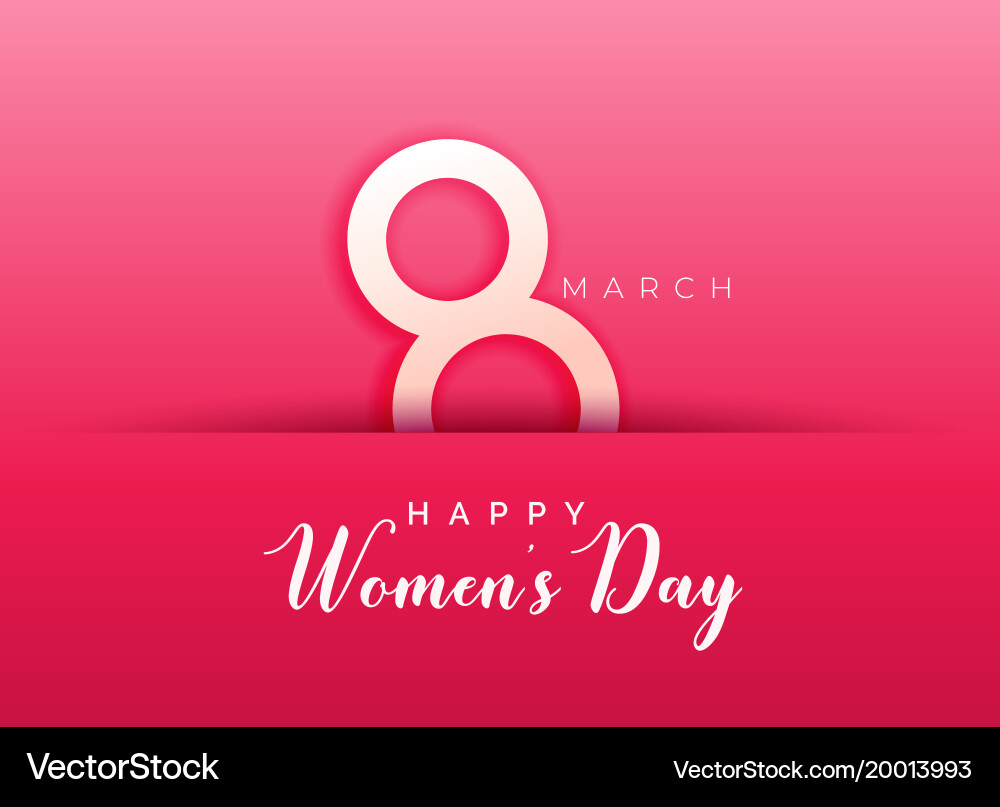 Pink background for happy womens day Royalty Free Vector