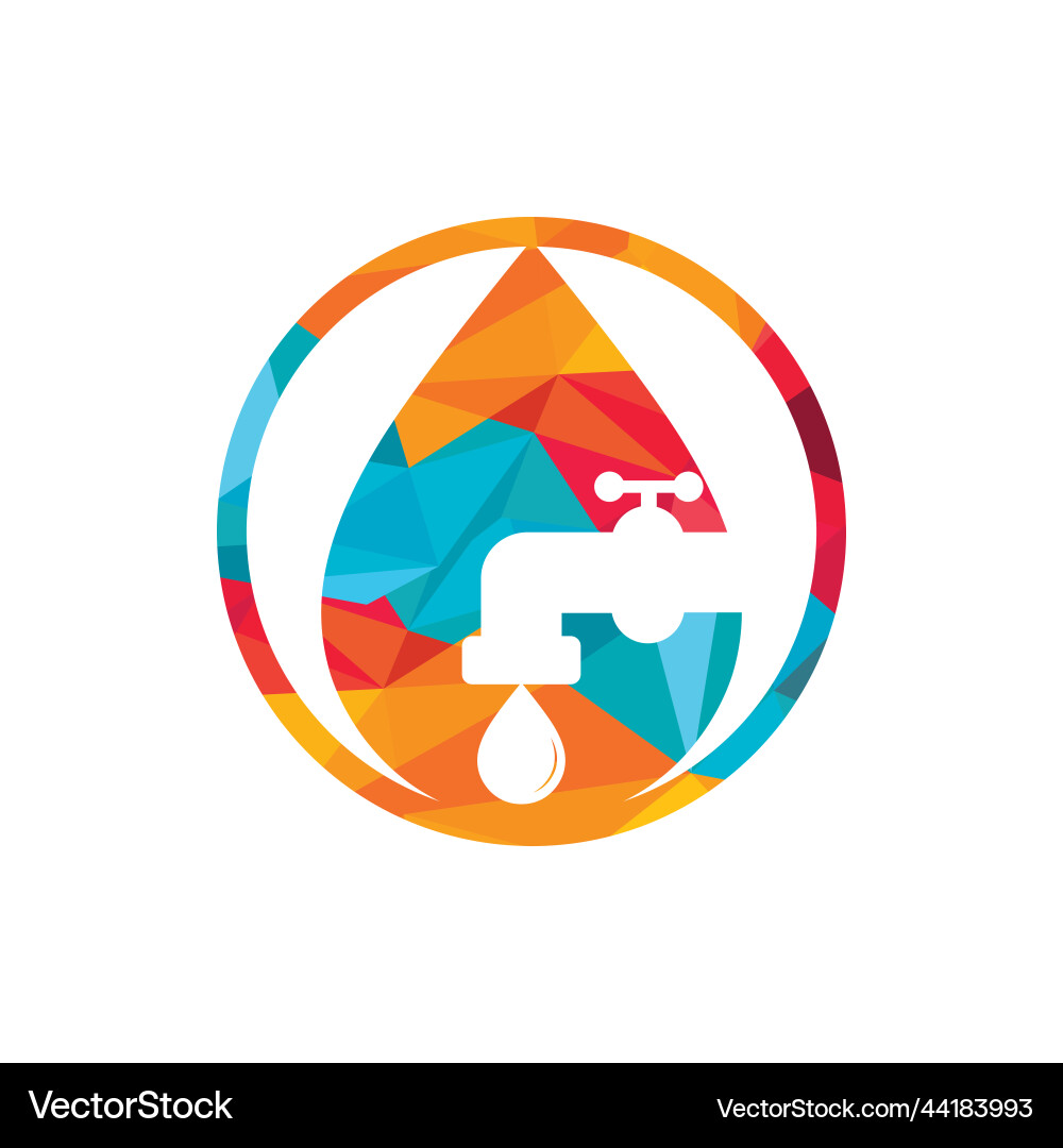 Plumbing logo design business template Royalty Free Vector
