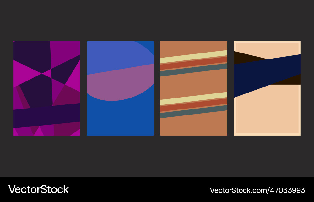 Set of retro poster background design Royalty Free Vector