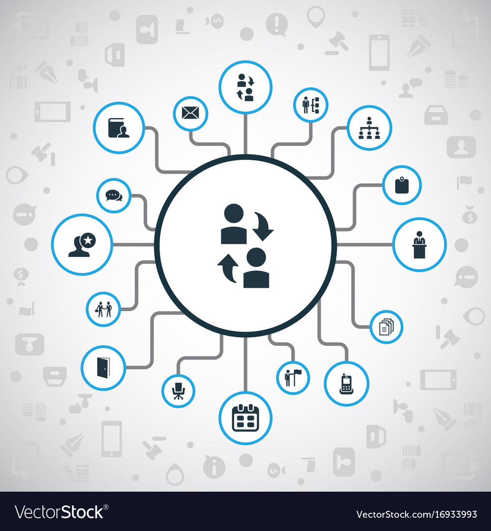 Set of simple hr icons Royalty Free Vector Image