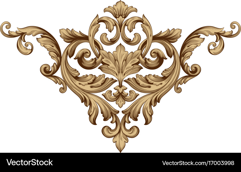 Baroque of vintage elements for design Royalty Free Vector