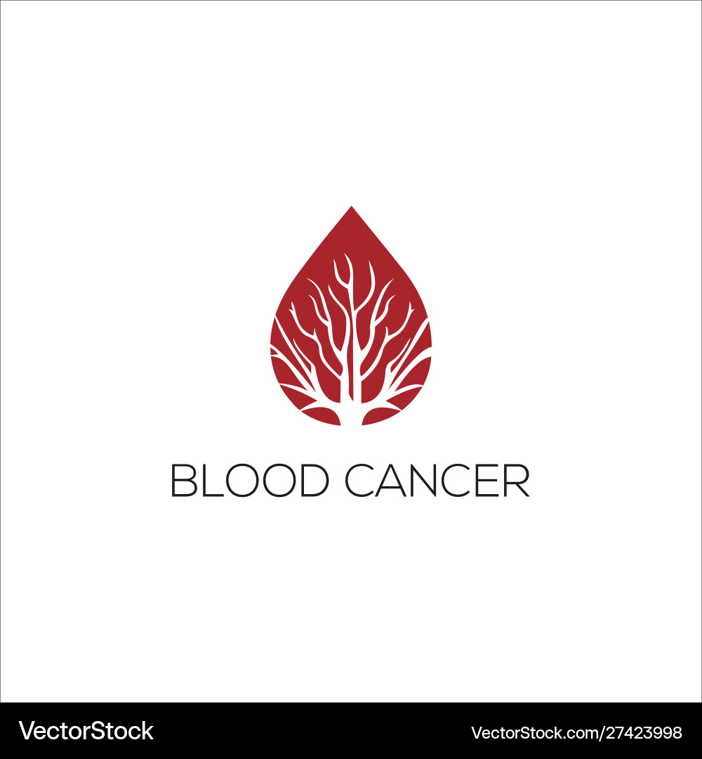 Blood cancer logo design Royalty Free Vector Image
