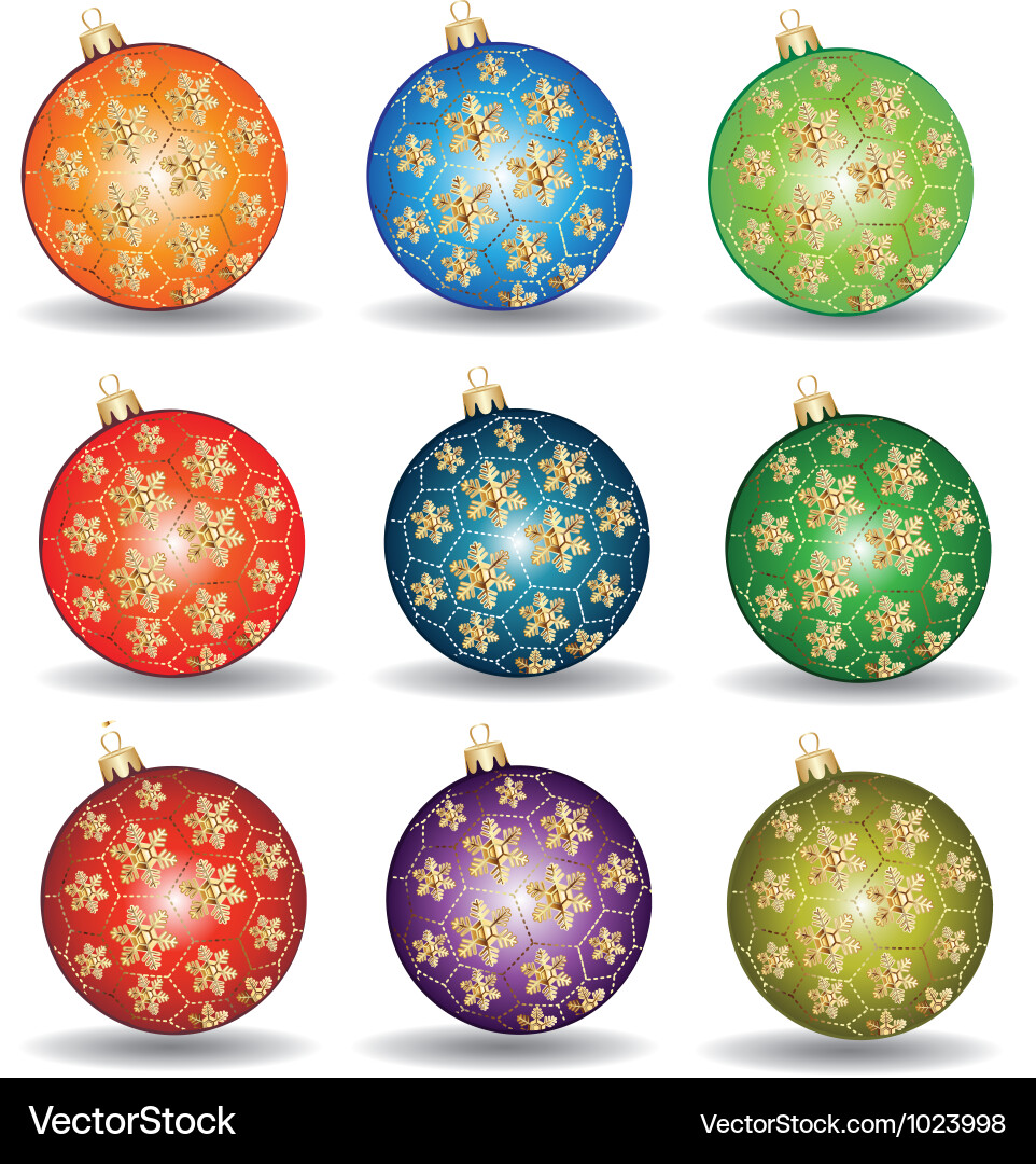 Christmas balls Royalty Free Vector Image - VectorStock
