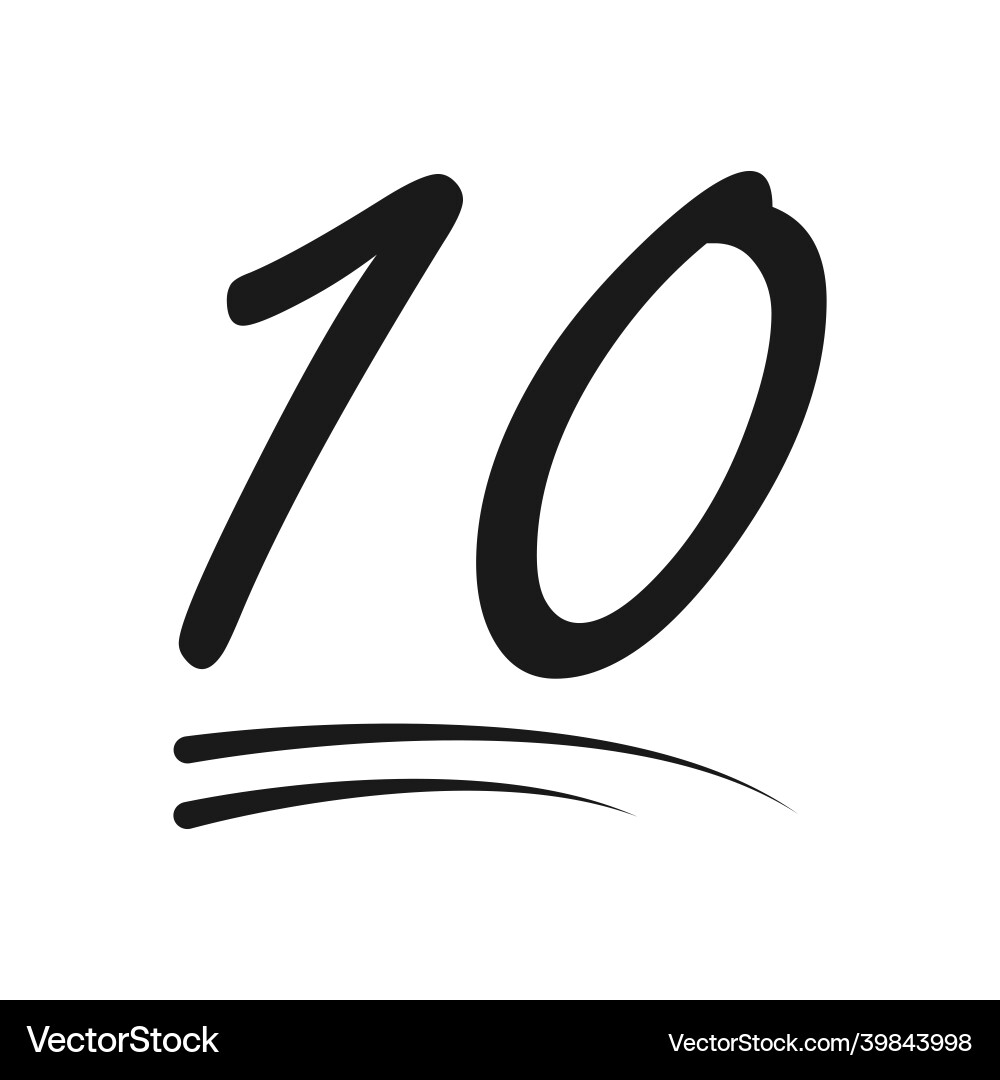 Congratulation number lettering 10 celebrate Vector Image