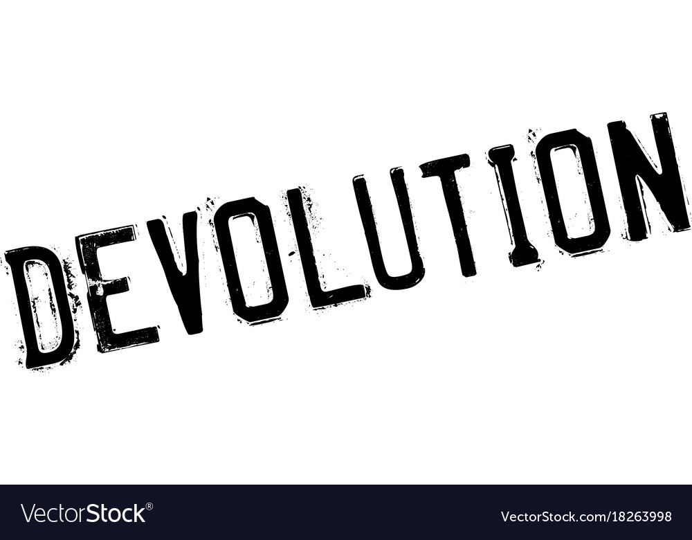 Devolution rubber stamp Royalty Free Vector Image