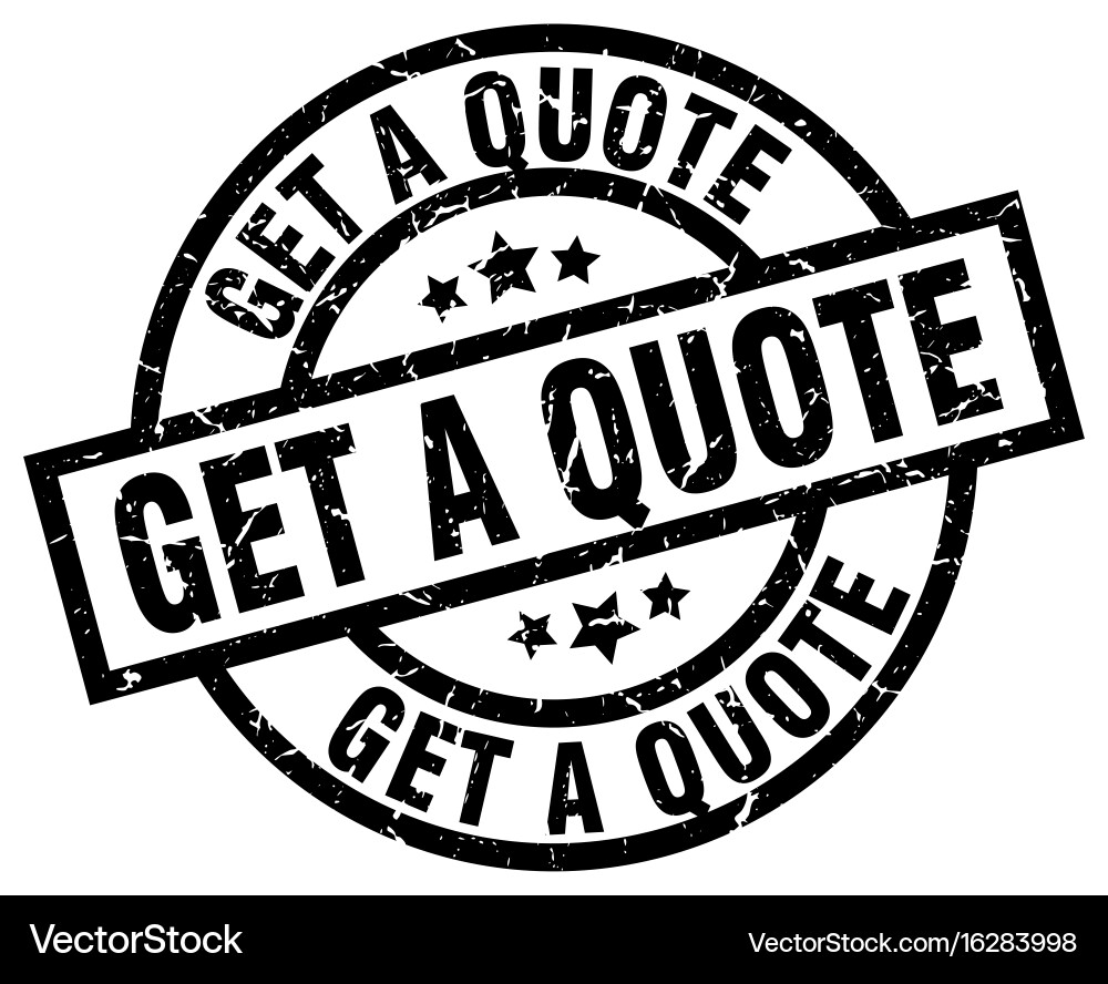 Get a quote round grunge black stamp Royalty Free Vector