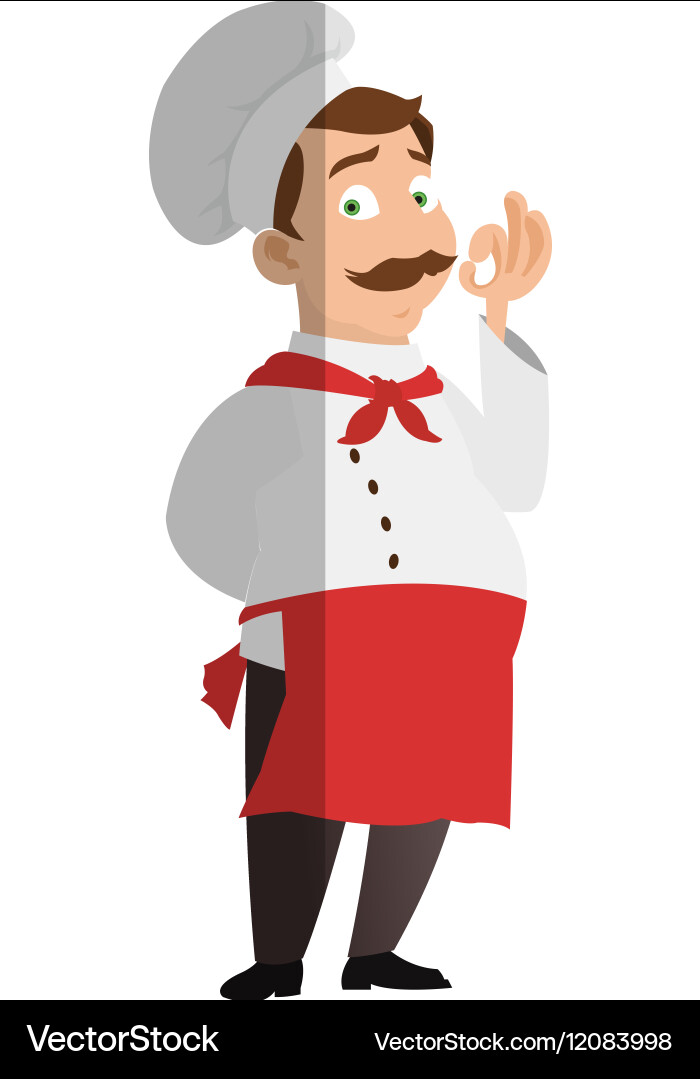 Isolated male chef cartoon design Royalty Free Vector Image