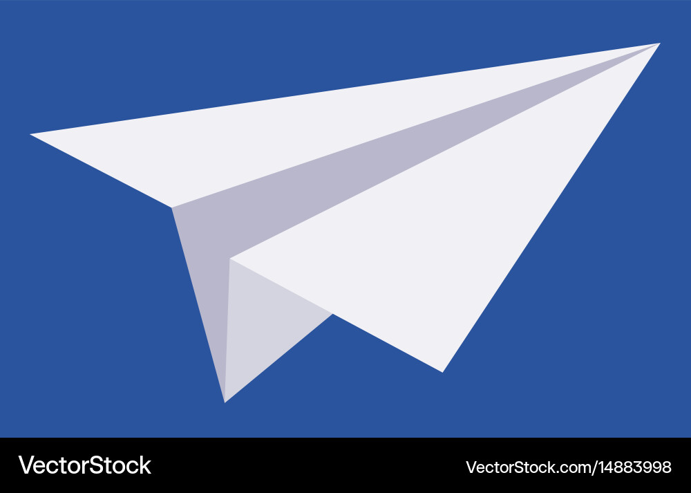 Paper plane children toy image for design Vector Image