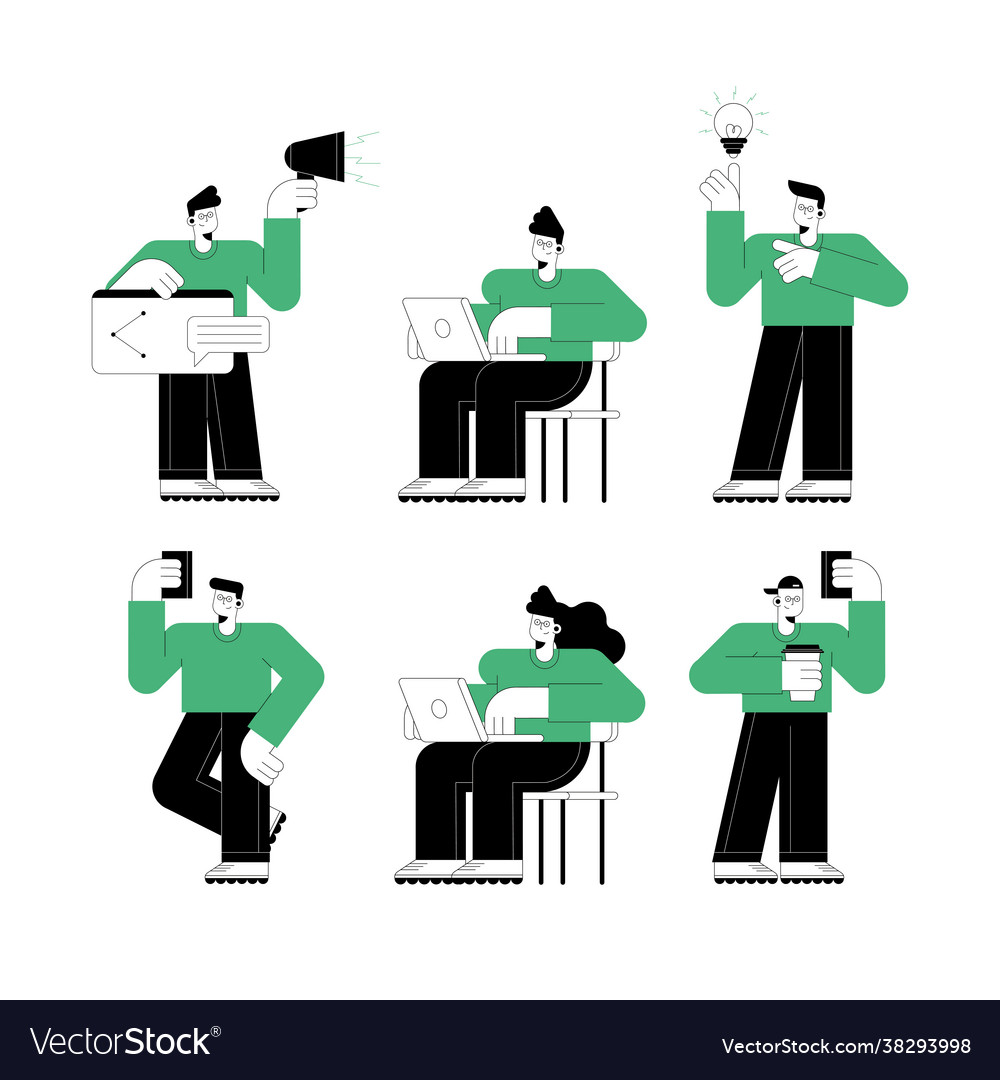 Persons using technology Royalty Free Vector Image