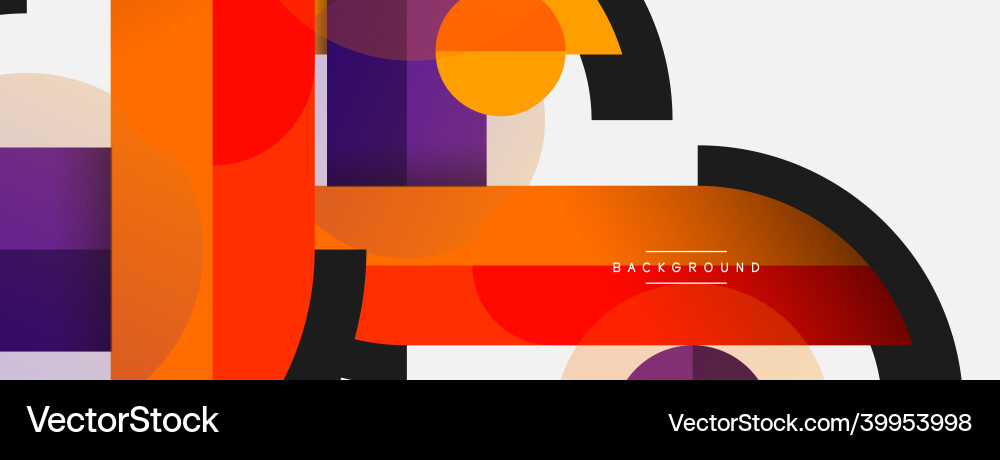 Round geometric shapes lines and circles Vector Image