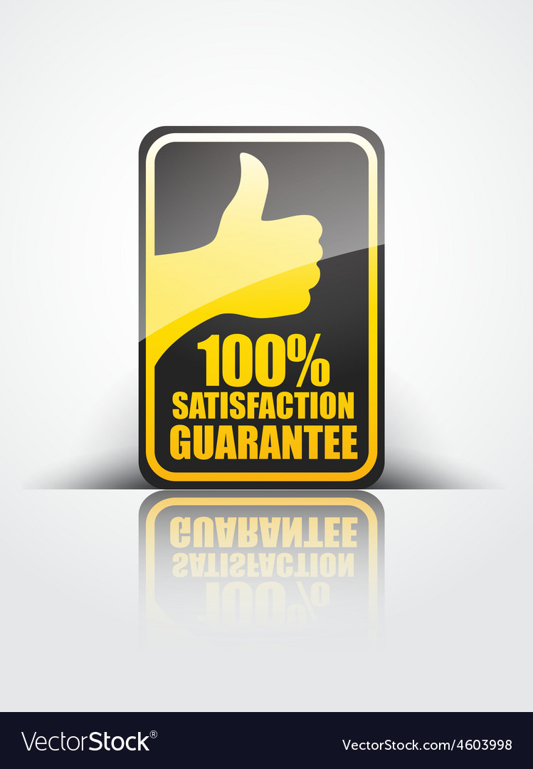 Satisfaction label Royalty Free Vector Image - VectorStock