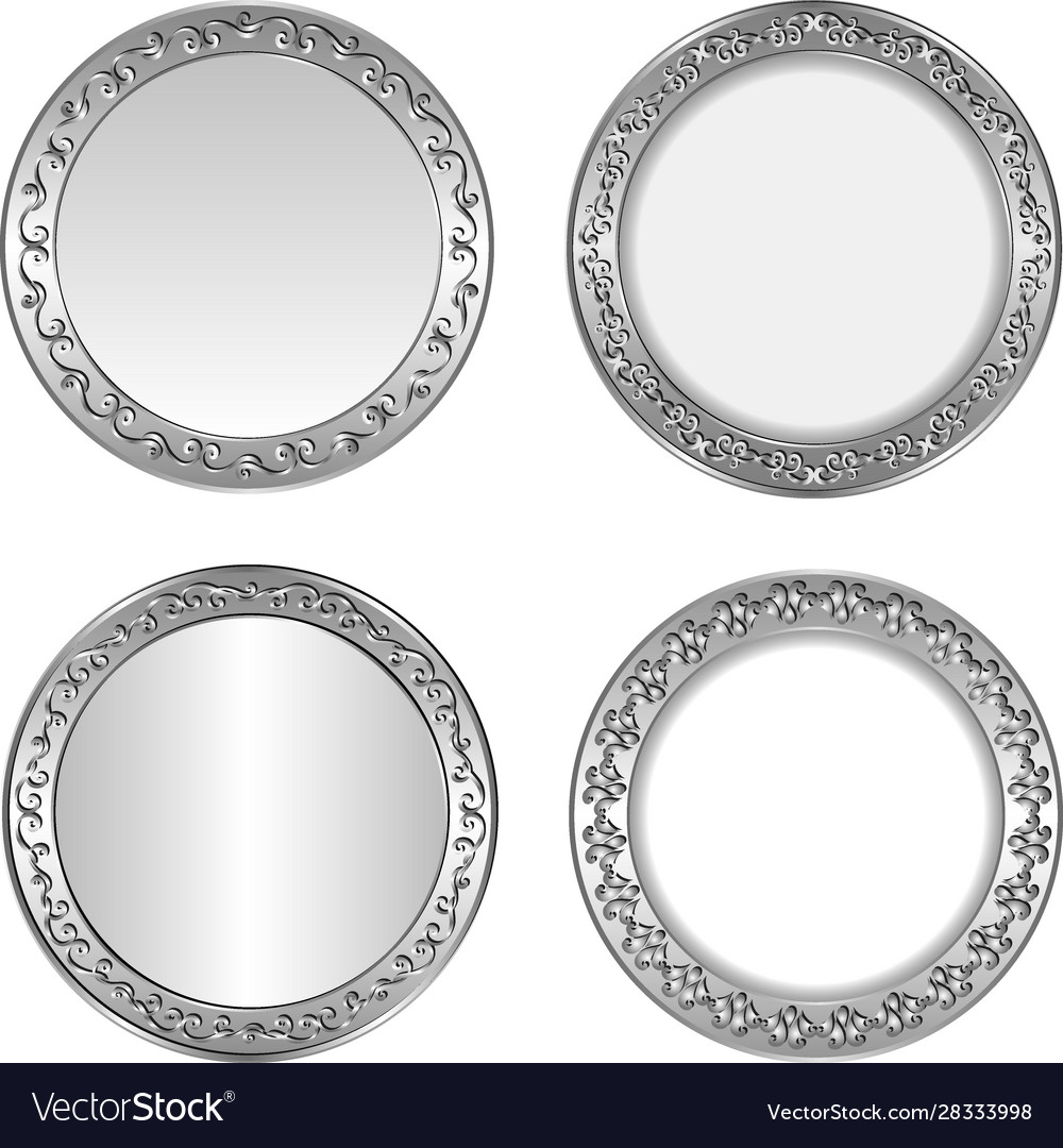 Silver frames Royalty Free Vector Image - VectorStock