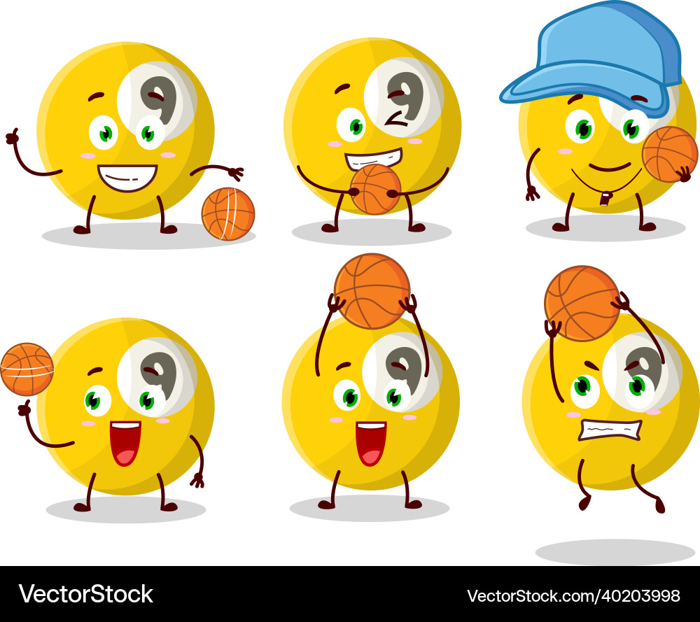 Talented billiards ball cartoon character Vector Image