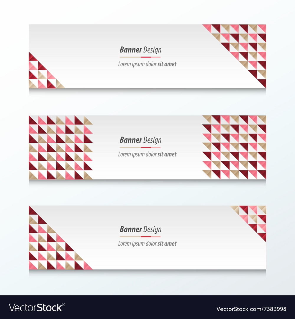 Triangle pattern banner Royalty Free Vector Image