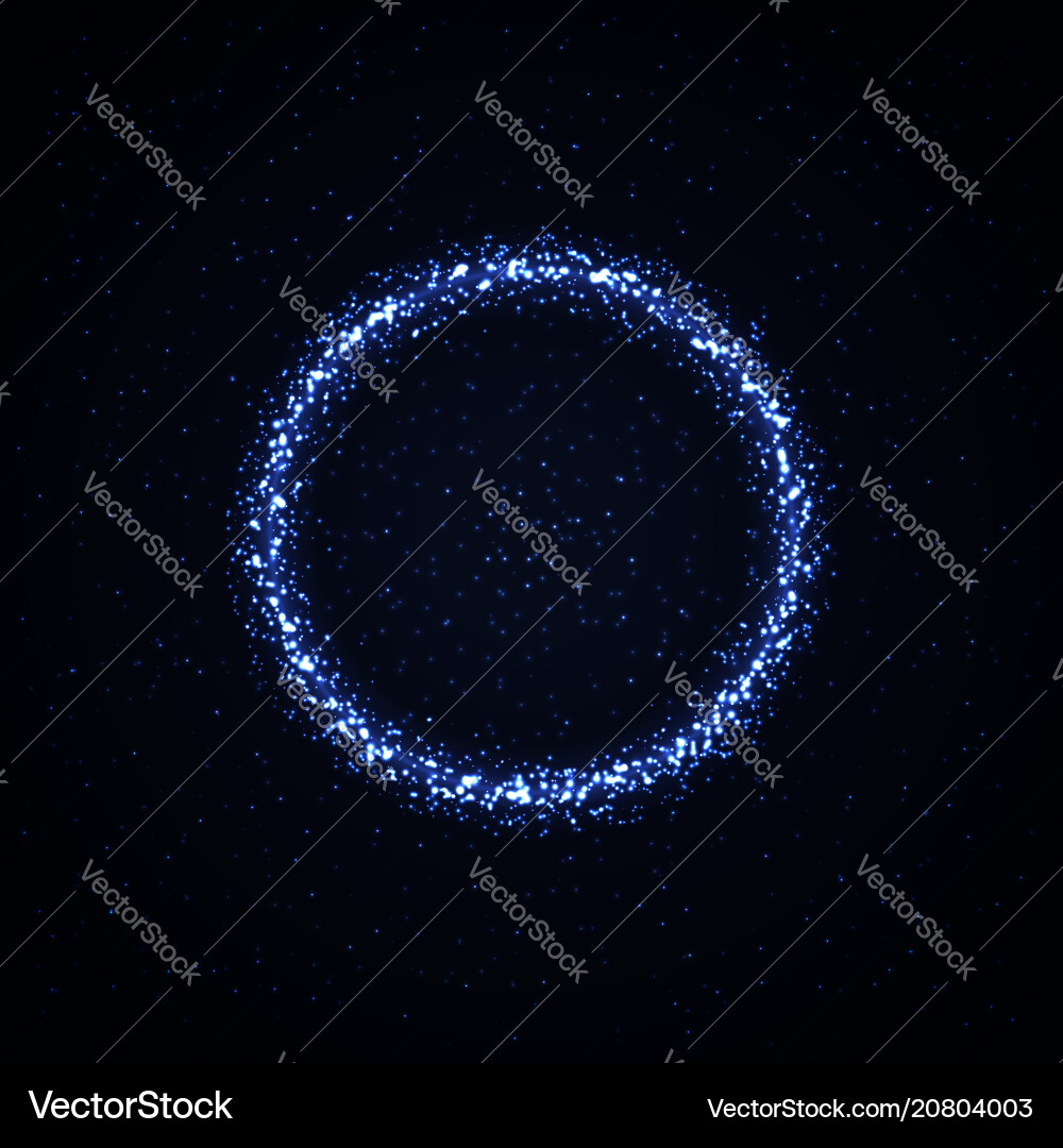 Blue ring made of stars Royalty Free Vector Image