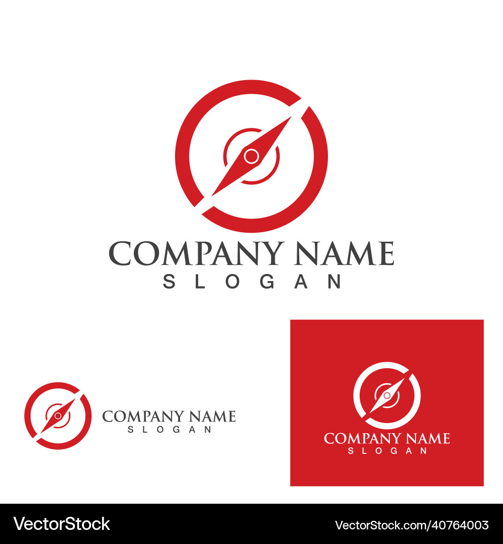 Compass logo signs and symbols Royalty Free Vector Image