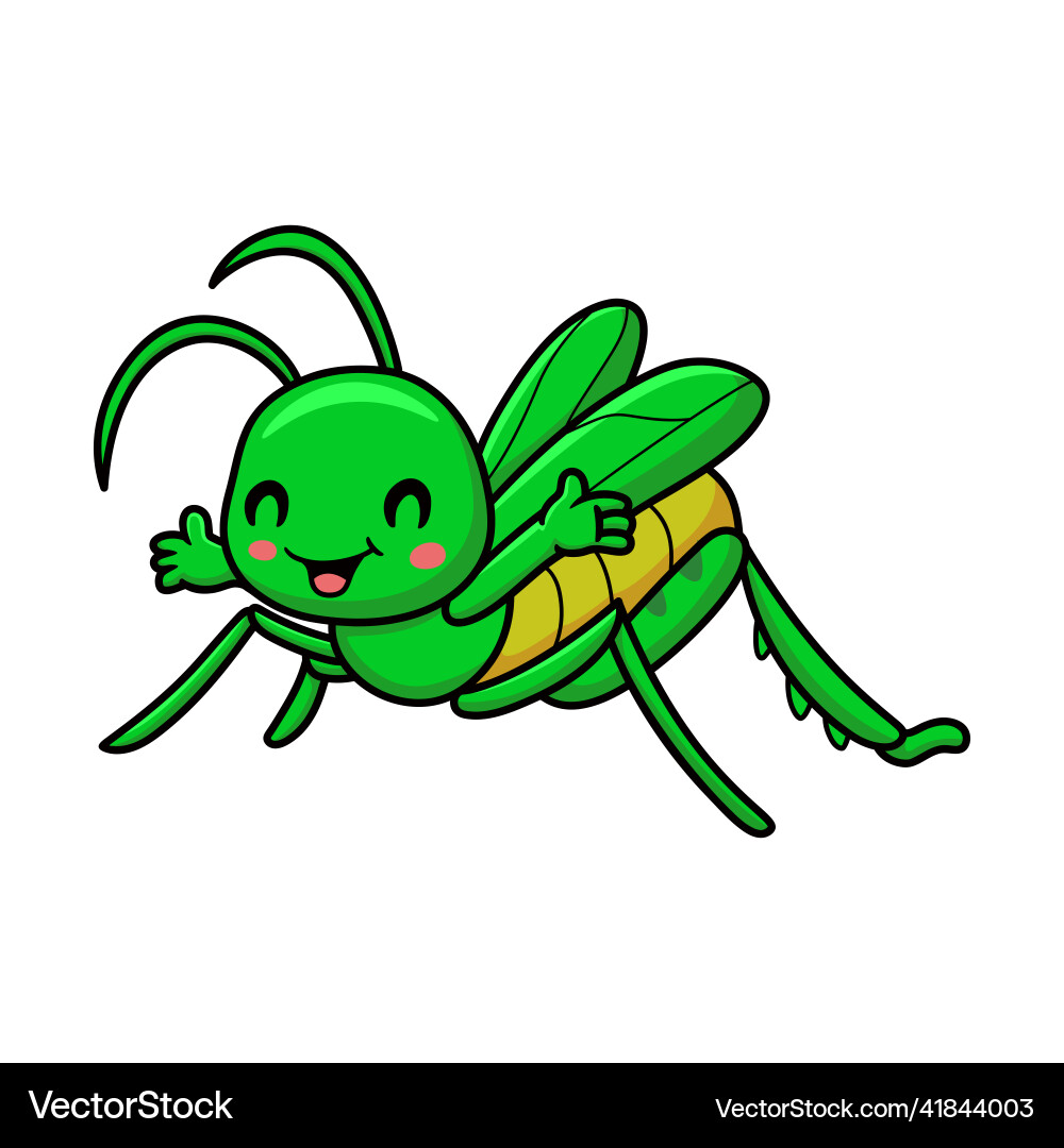 Cute little mantis cartoon character Royalty Free Vector
