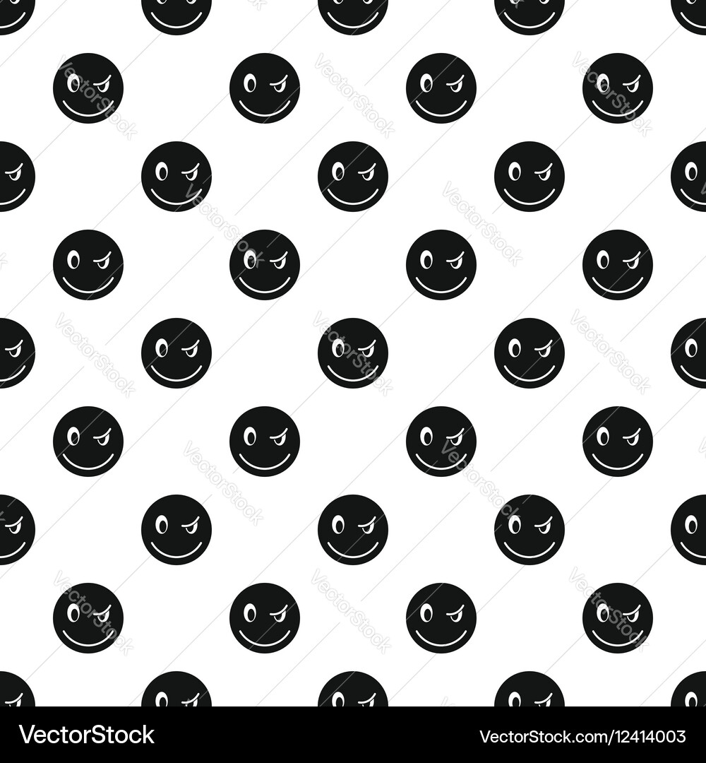 Devious smiley pattern simple style Royalty Free Vector
